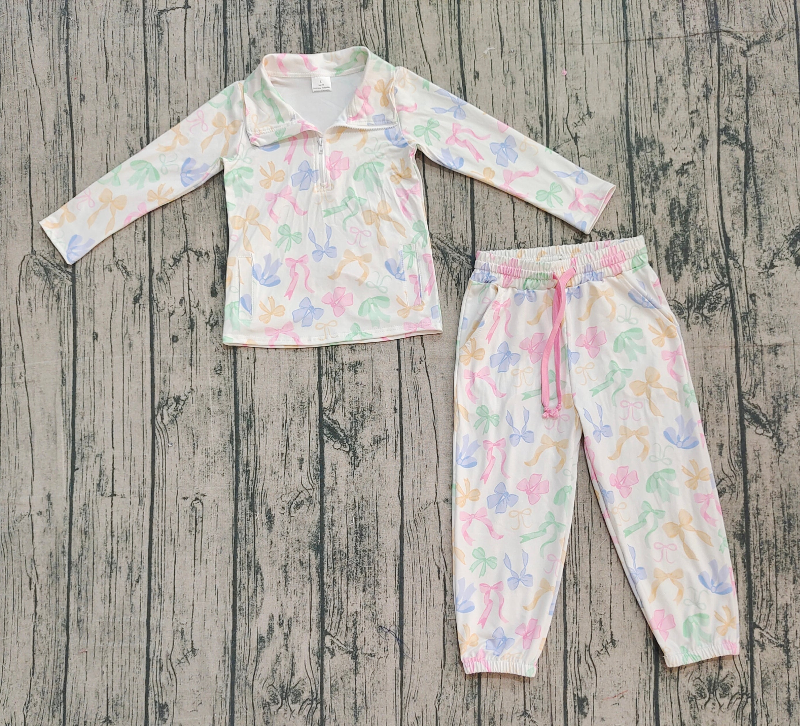 GLP2886 bow zipper girl outfit 202509 preorder – ZHOHAO-2